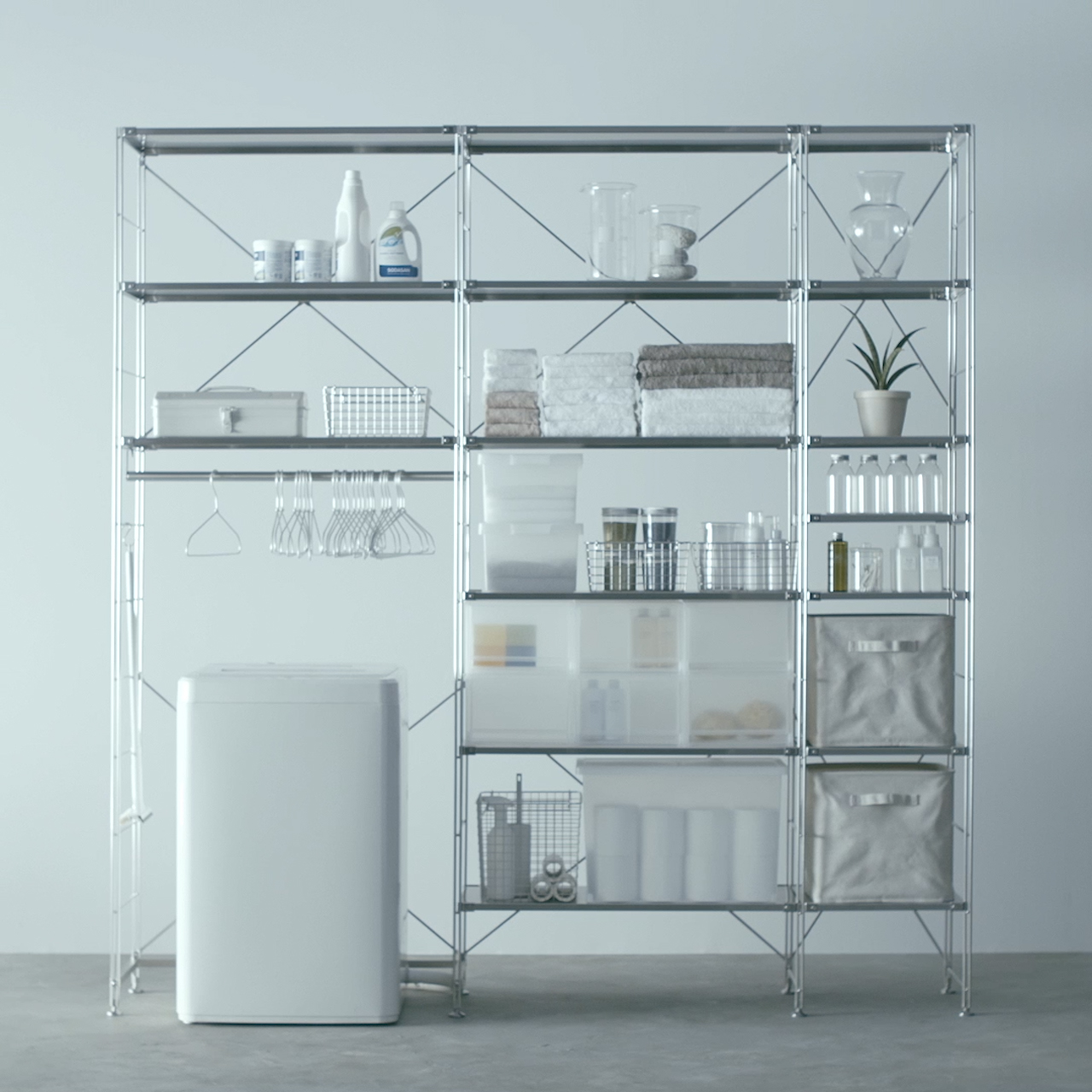 세면대에서 사용 - Unit Shelf | Compact Life | MUJI