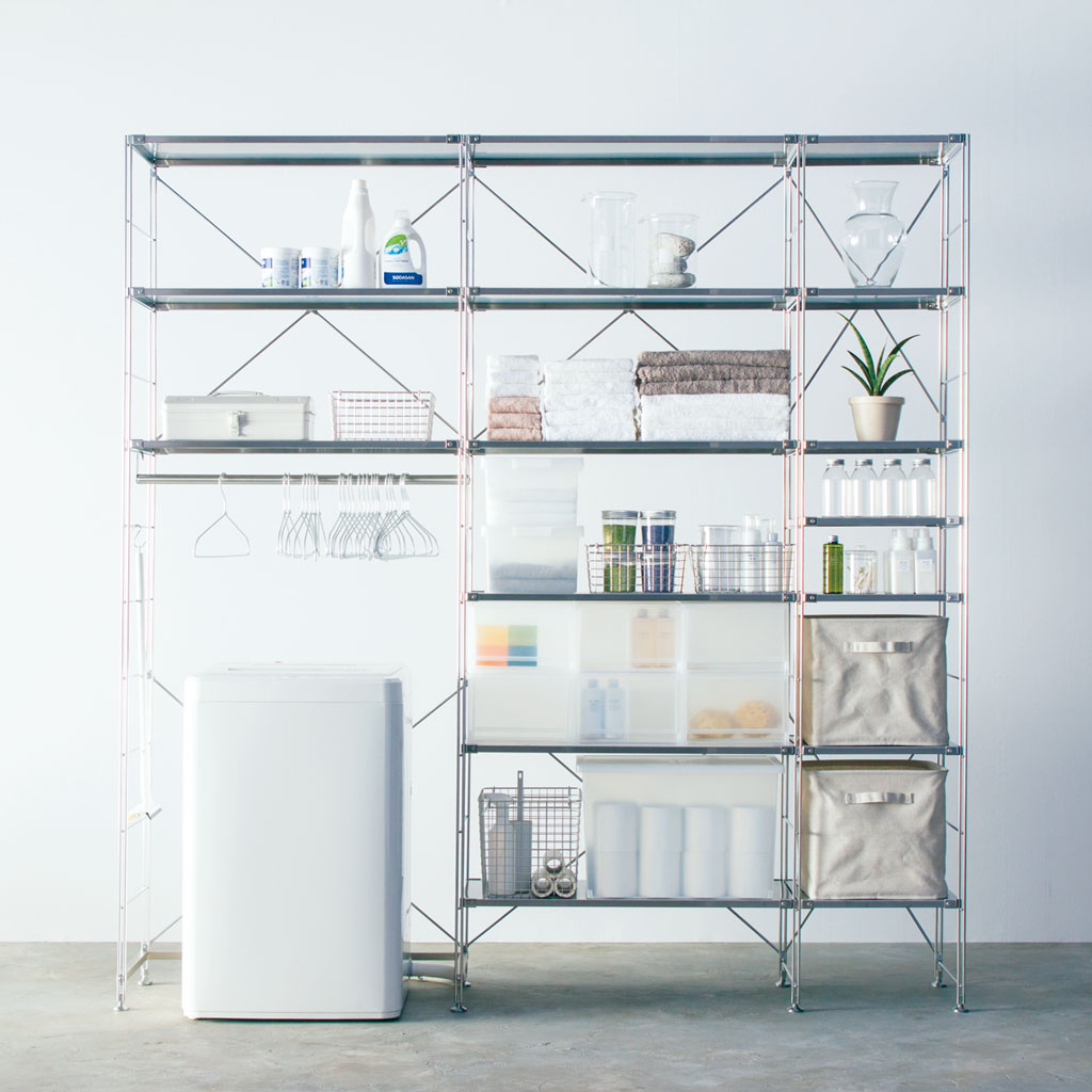 세면대에서 사용 - Unit Shelf | Compact Life | MUJI