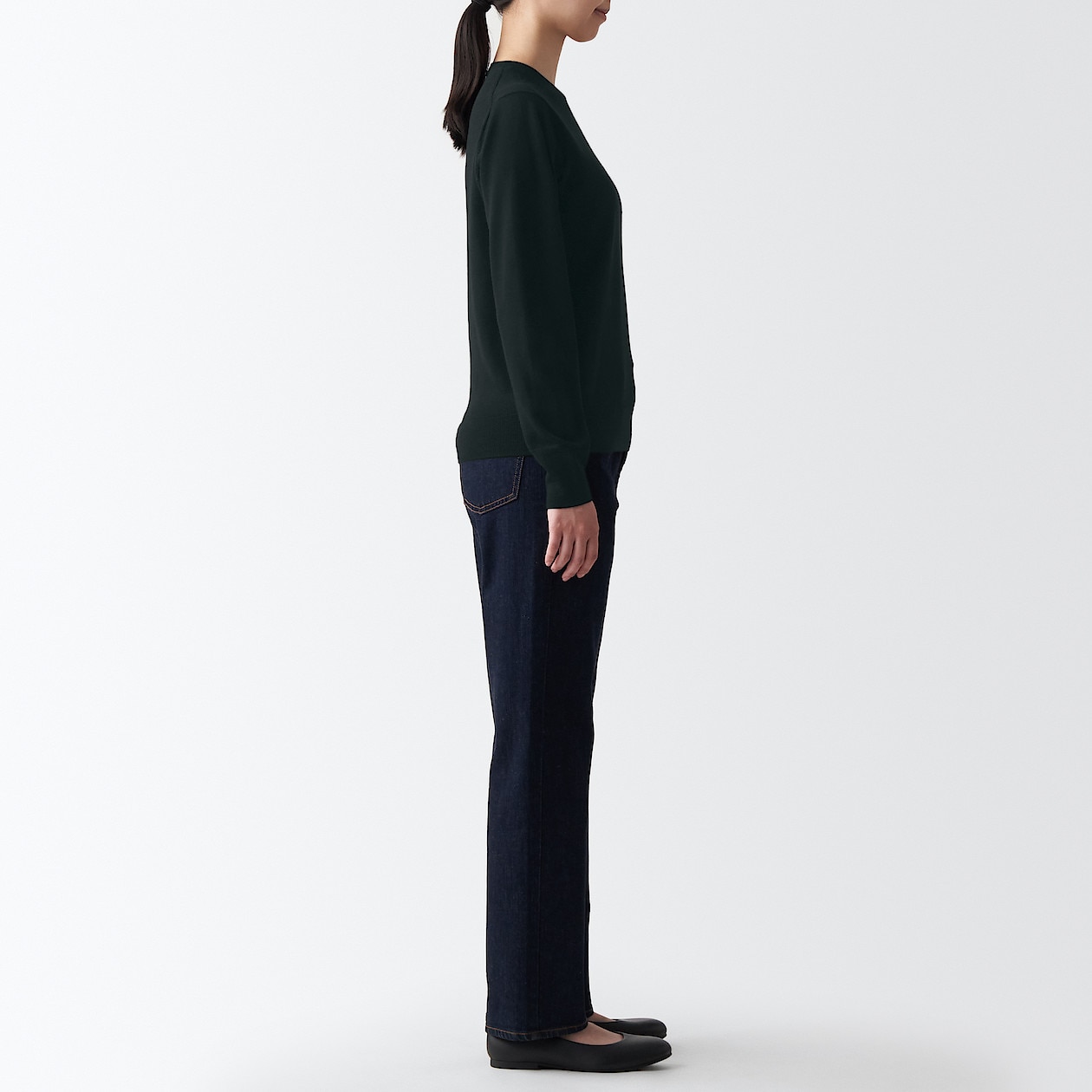 メリノウール洗えるクルーネックセーター | 無印良品