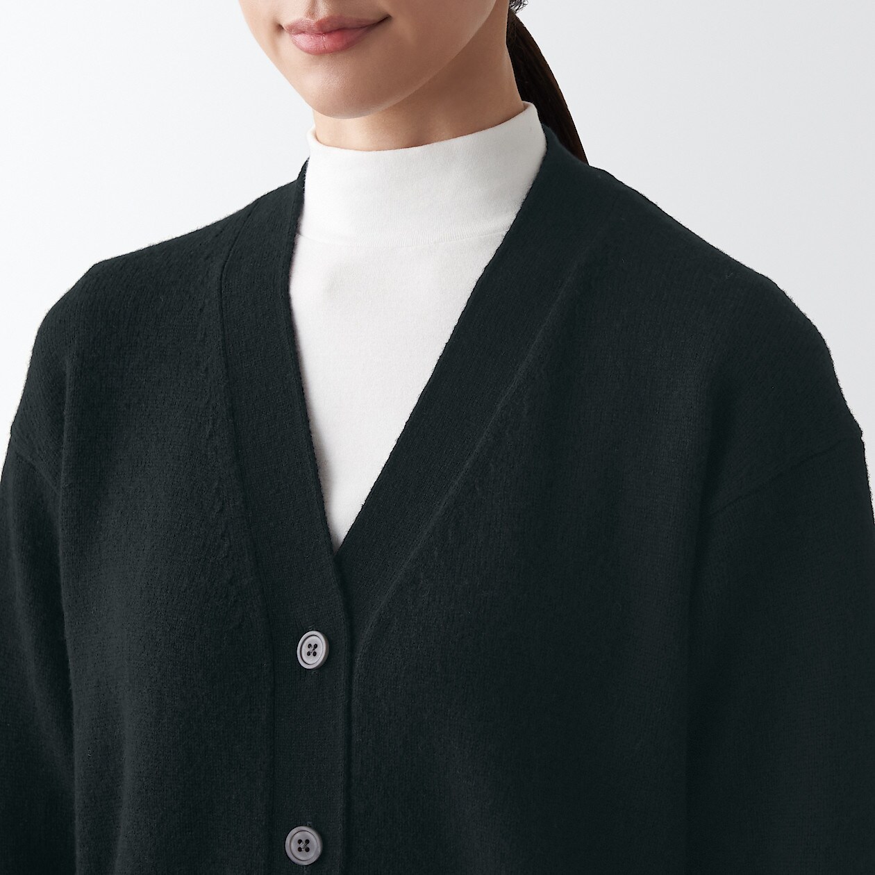 ウールミドルゲージVネックカーディガン | 無印良品