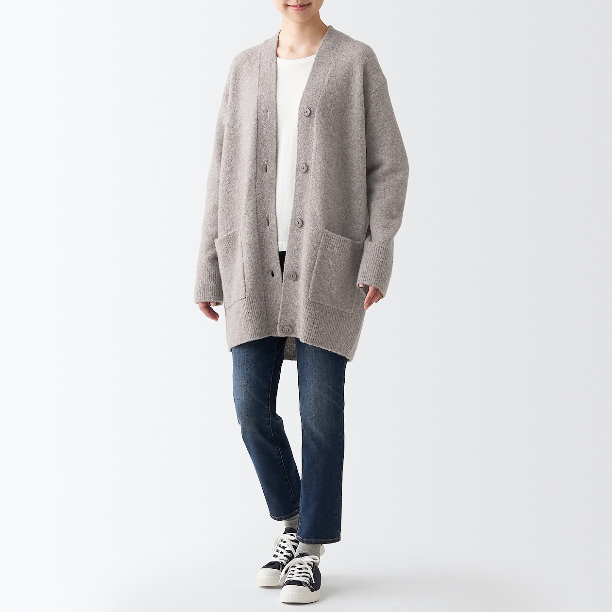 ヤク混Vネックカーディガン | 無印良品