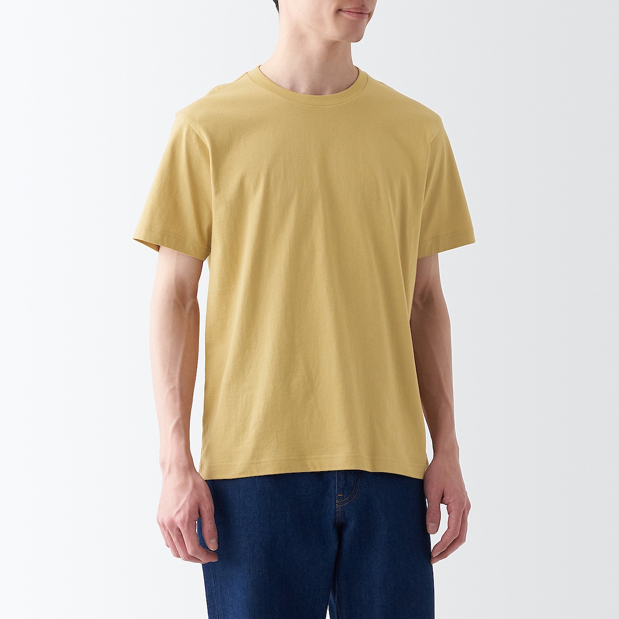 洗いざらし天竺編みクルーネック半袖Tシャツ | 無印良品