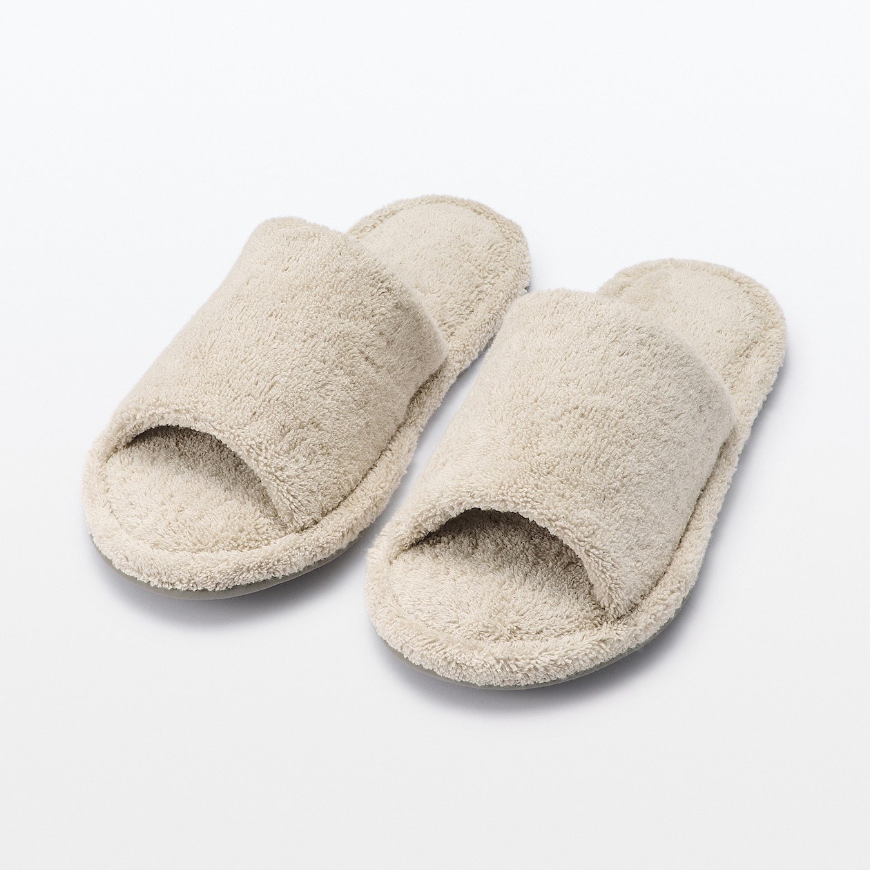 洗える綿パイルスリッパ・前あき | 無印良品