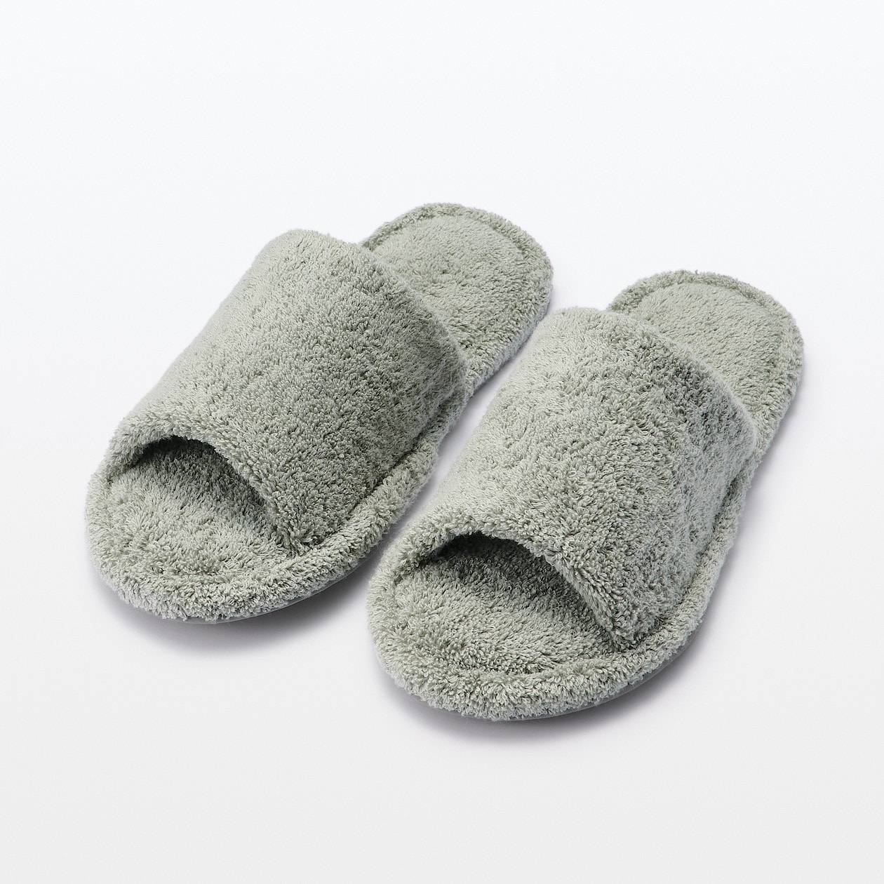 洗える綿パイルスリッパ・前あき | 無印良品