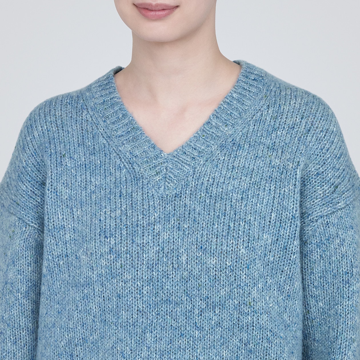 ウールヤク混ネップ糸Vネックセーター | 無印良品