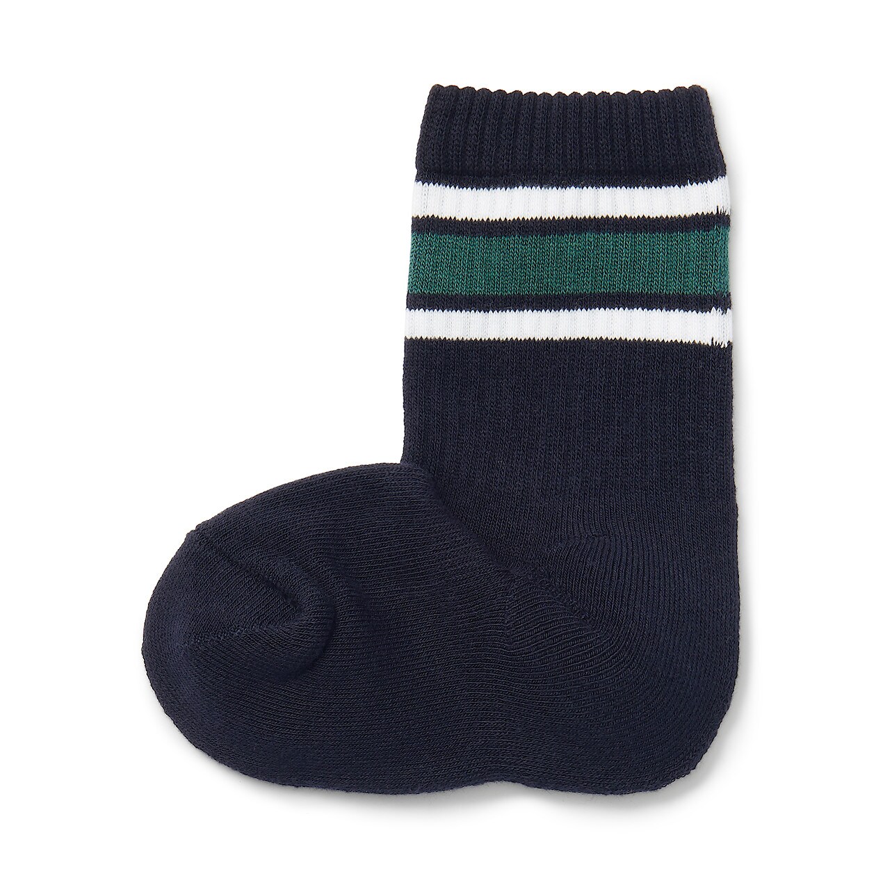 足なり直角 パイル編み 厚手靴下（ライン／キッズ） | 無印良品