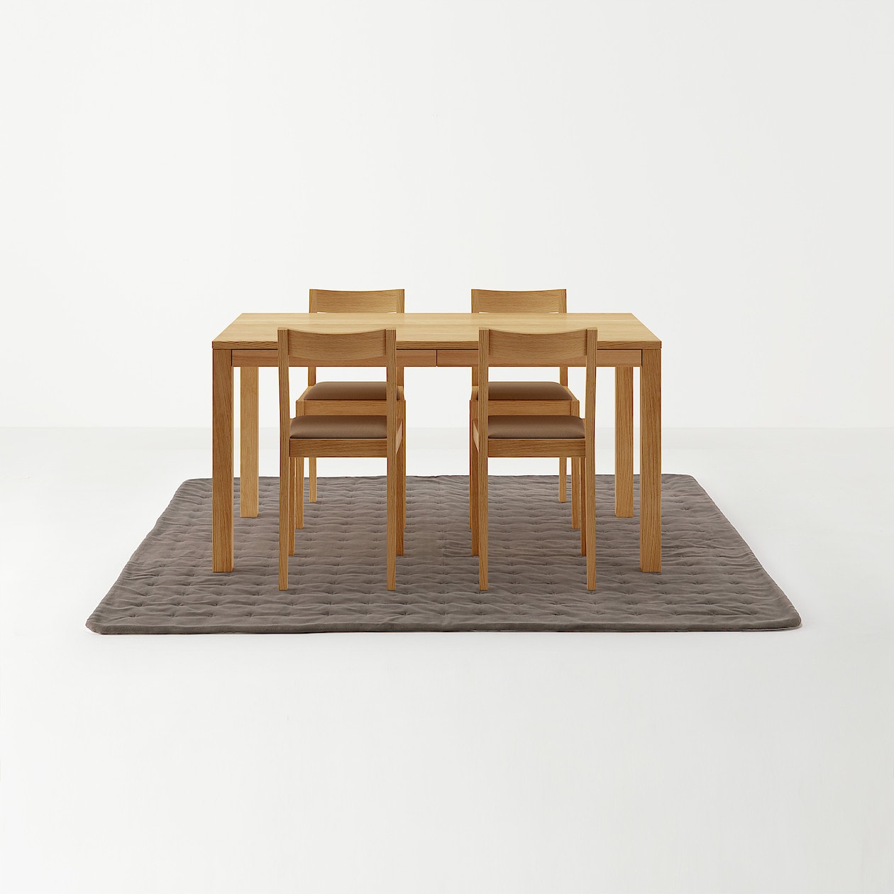 あたたかファイバーふんわりキルティングラグ195x195 | 無印良品