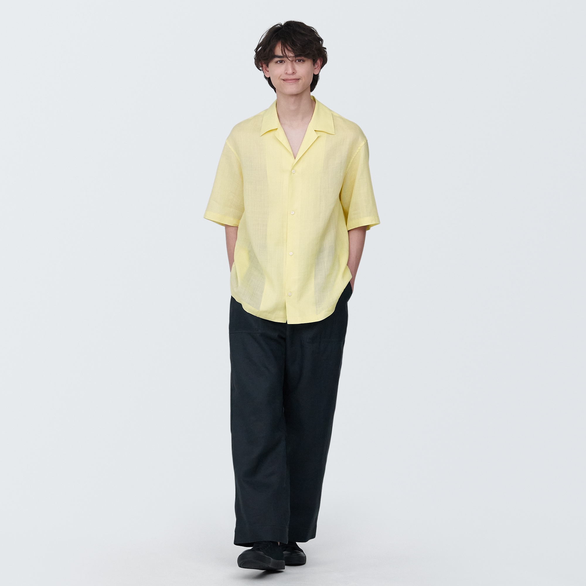 紳士 細番手ラミーシャツ | 無印良品 紳士 細番手ラミーシャツ | 無印良品