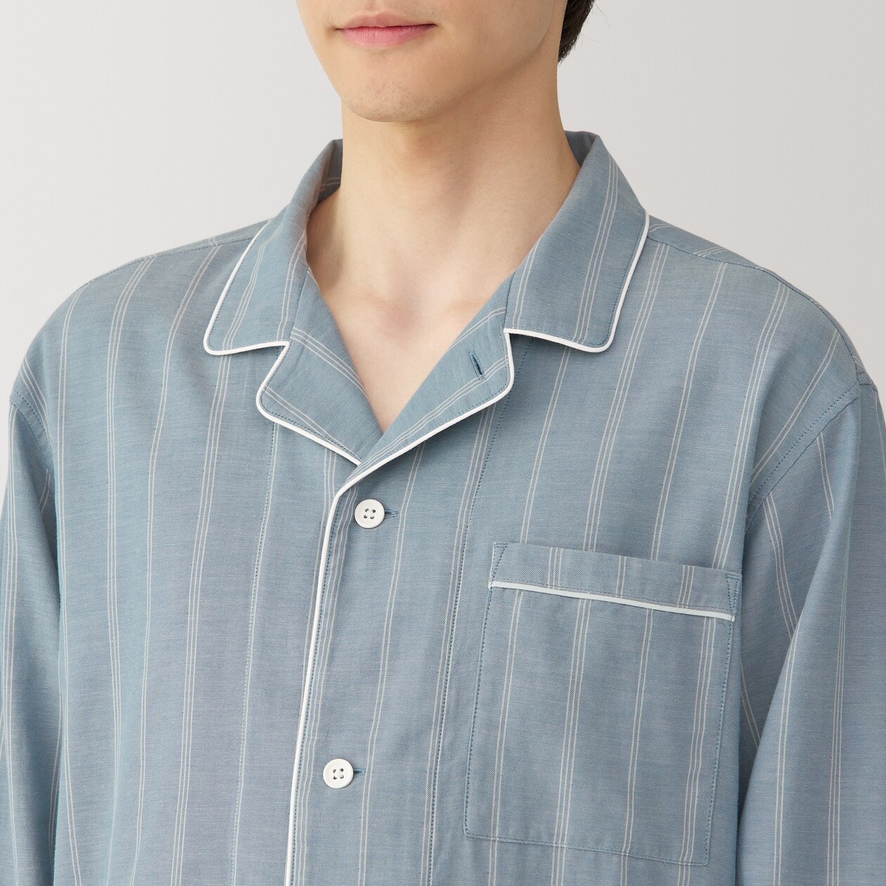 紳士 脇に縫い目のない 二重ガーゼパジャマ | 無印良品