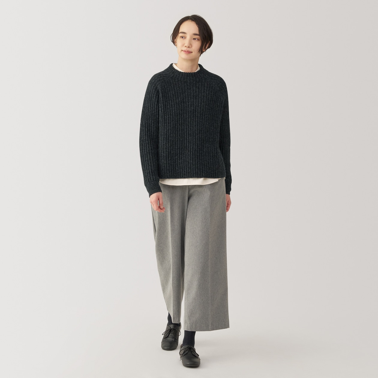 婦人 アンデスウールモックネックセーター | 無印良品