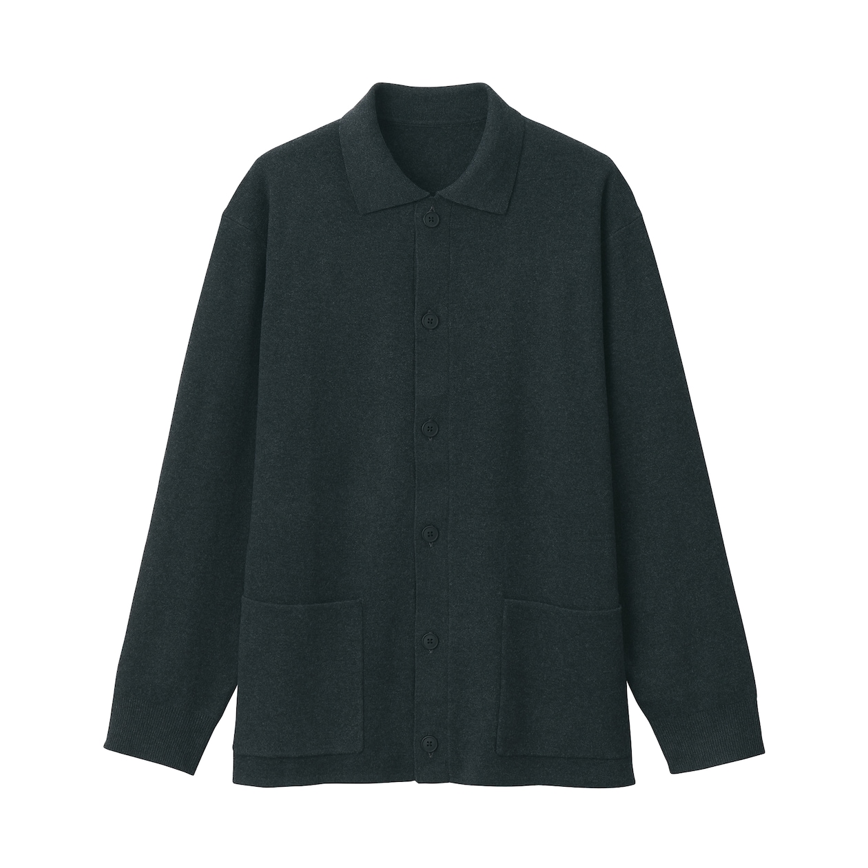 紳士 洗えるミラノリブ編みシャツカーディガン | 無印良品